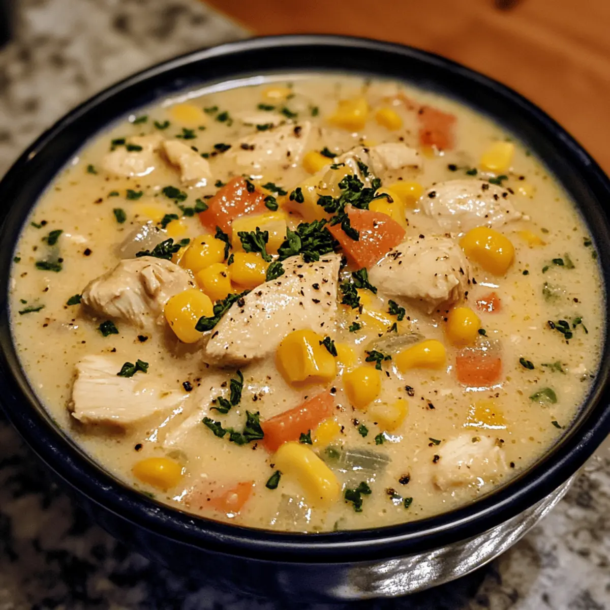 Ultimate Comforting Creamy Spicy Chicken and Corn Chowder